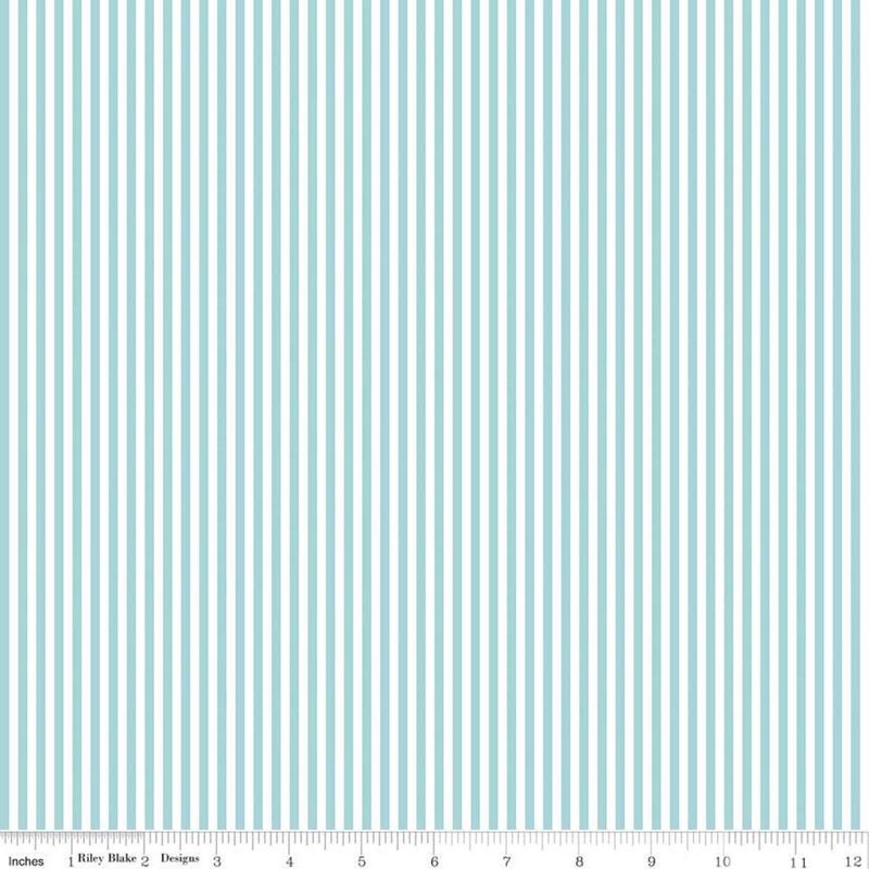 Aqua Striped Fabric - Etsy