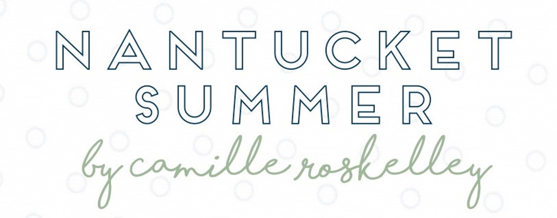 Nantucket Summer Fabric | Priced by the Half Yard | Cream and Navy ...