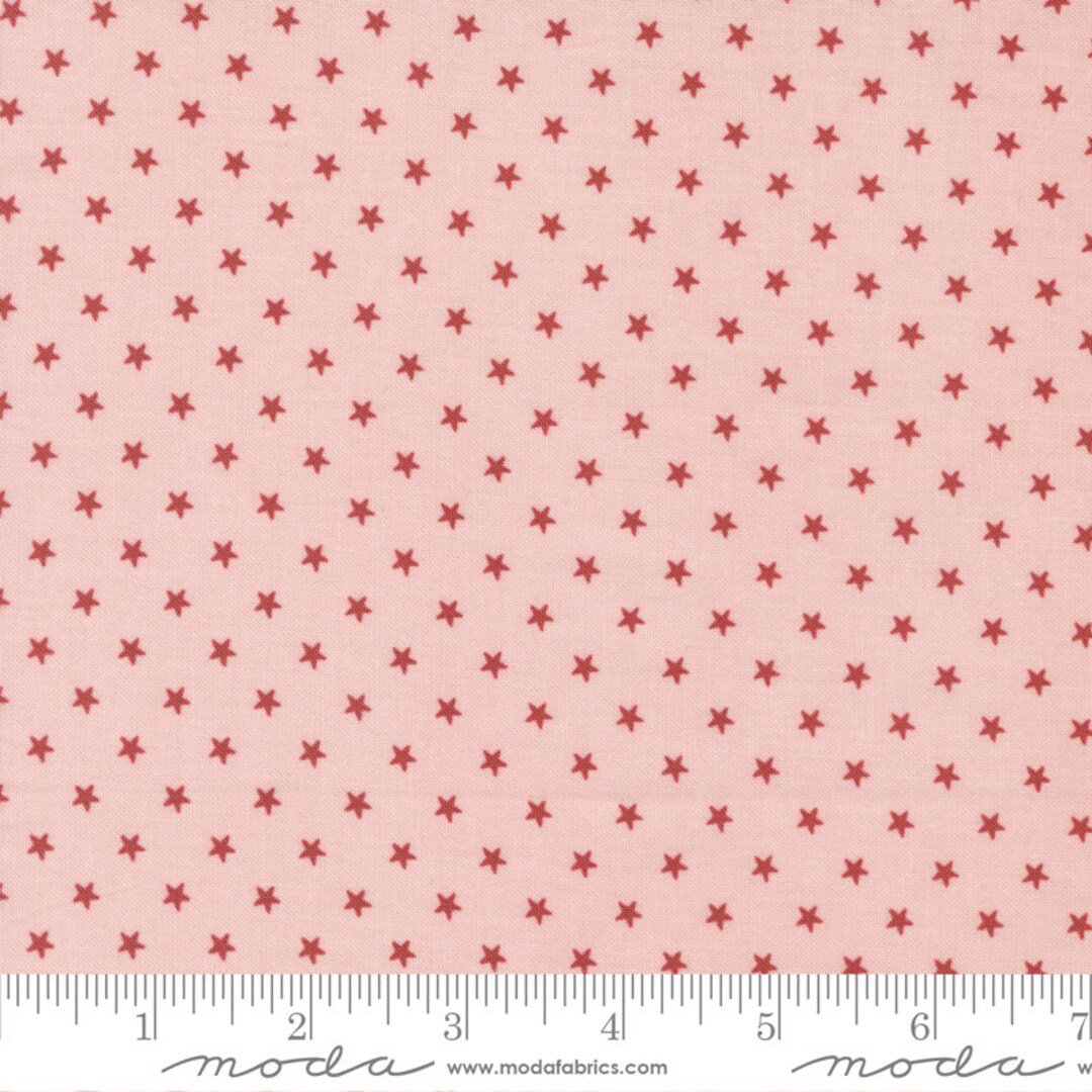 Isabella Fabric Yardage | Sold by the Half Yard | Tiny Stars on Pink ...