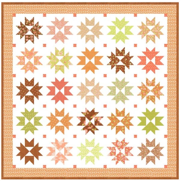 Cinnamon Stars Fabric - Etsy
