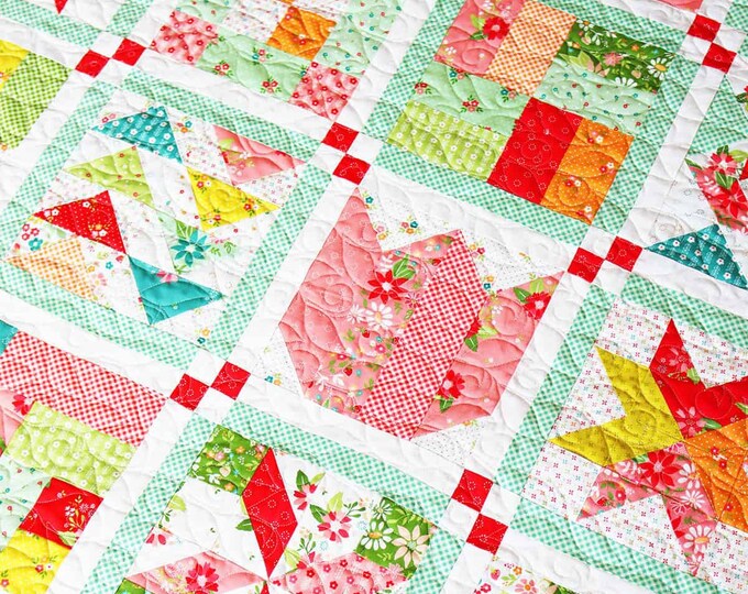 Strawberry Lemonade Jelly Roll Sampler Quilt Kit | by Sherri Mcconnell ...
