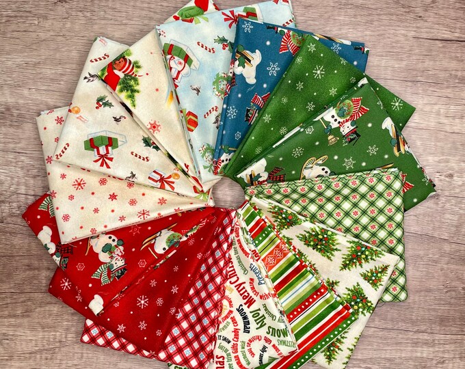 Vintage Christmas Full Collection Fat Quarter Bundle | 14 Pieces ...