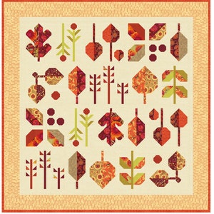 Leaf Press Quilt Kit Featuring Forest Frolic Fabrics by Robin Pickens ...