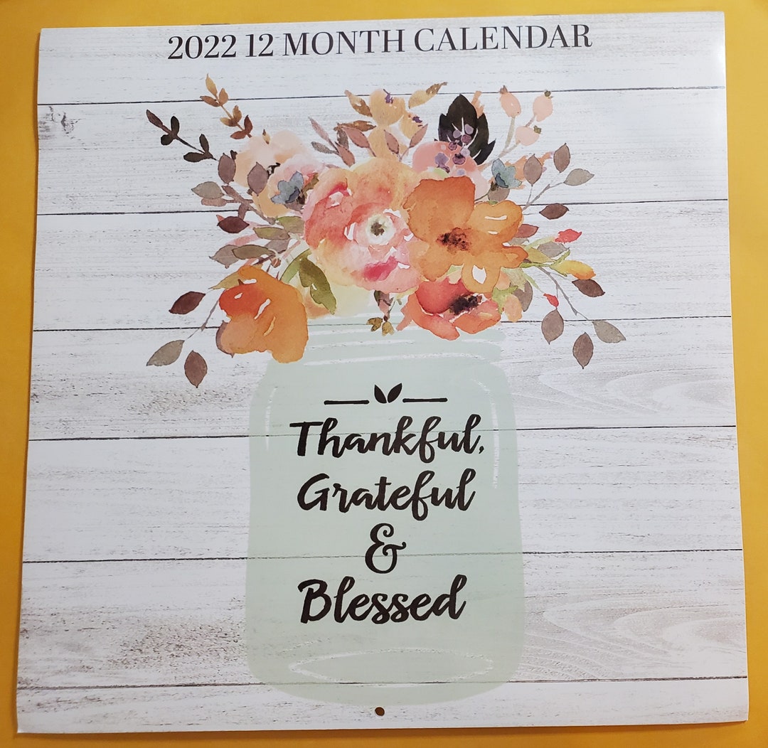 2022 Thankful, Grateful & Blessed Calendar - Etsy