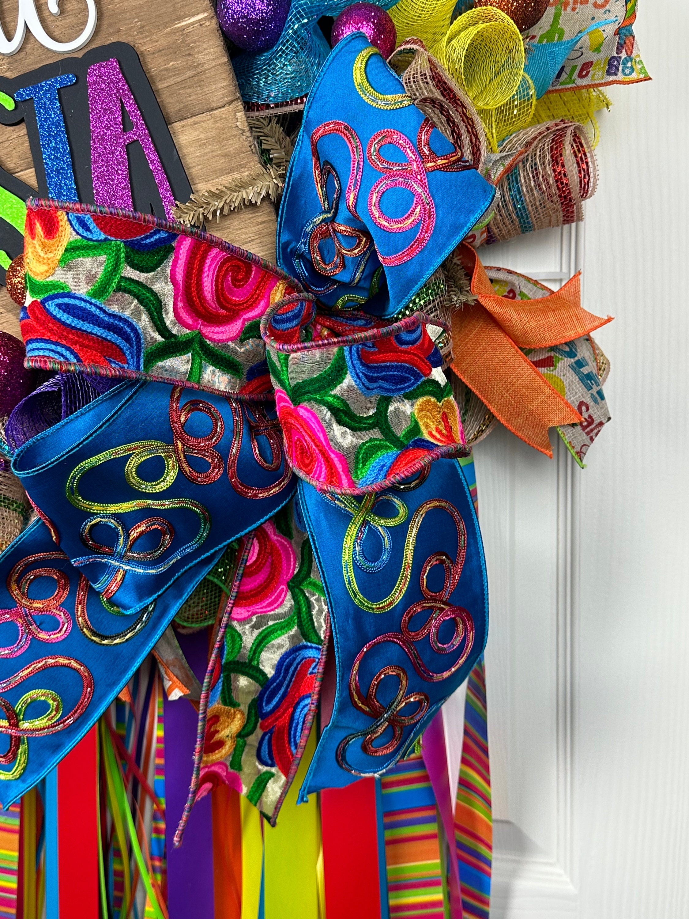 Fiesta Wreath, Fiesta San Antonio Wreath, Donkey Pinata, Fiesta Deco ...