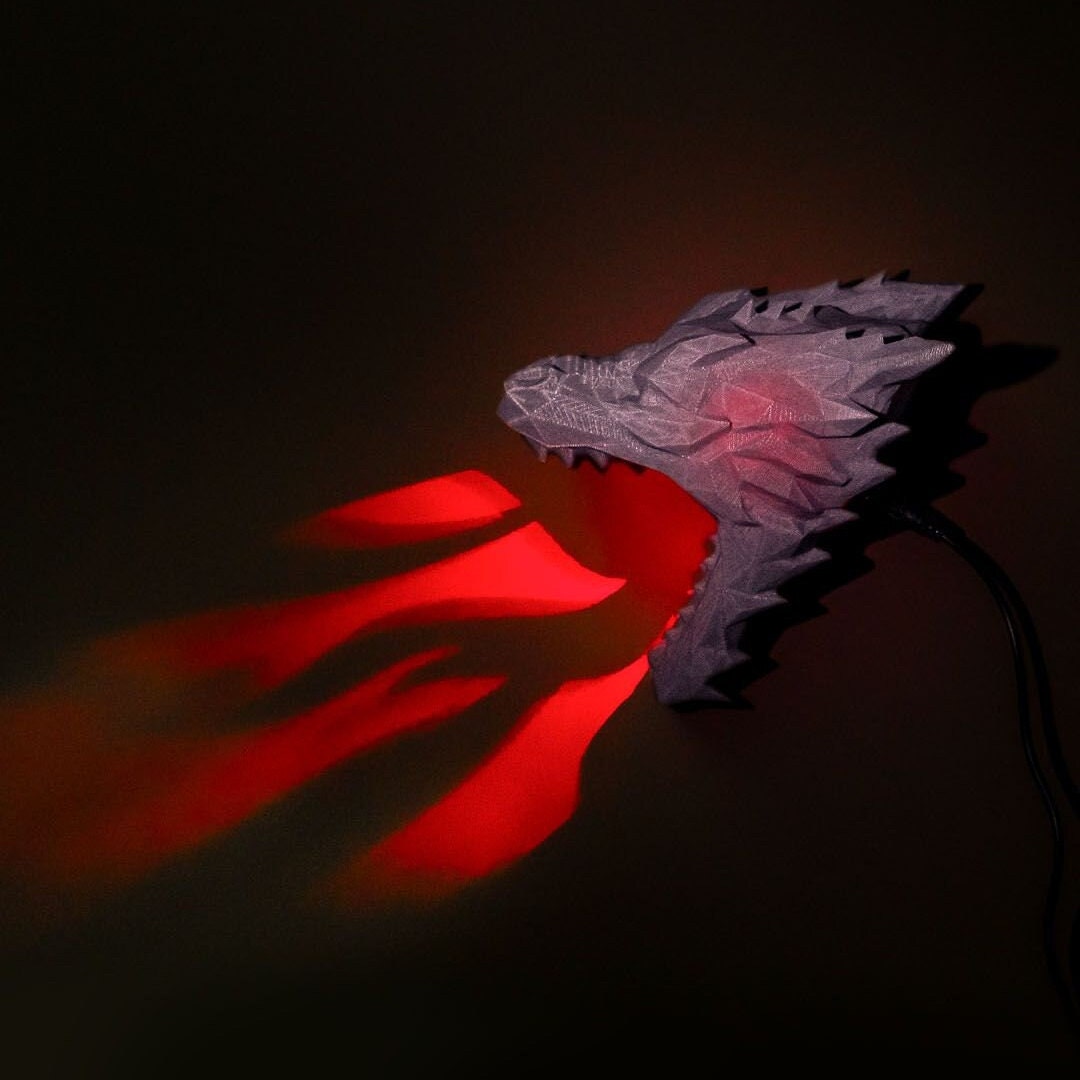 The Mythical Dragon Wall Light Battery Powered Custom Options Made to ...
