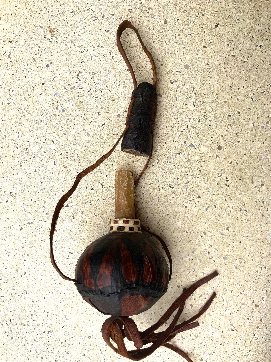 Antique Miniature Gourd Medicine Poison Flask in Leather Holder - Etsy