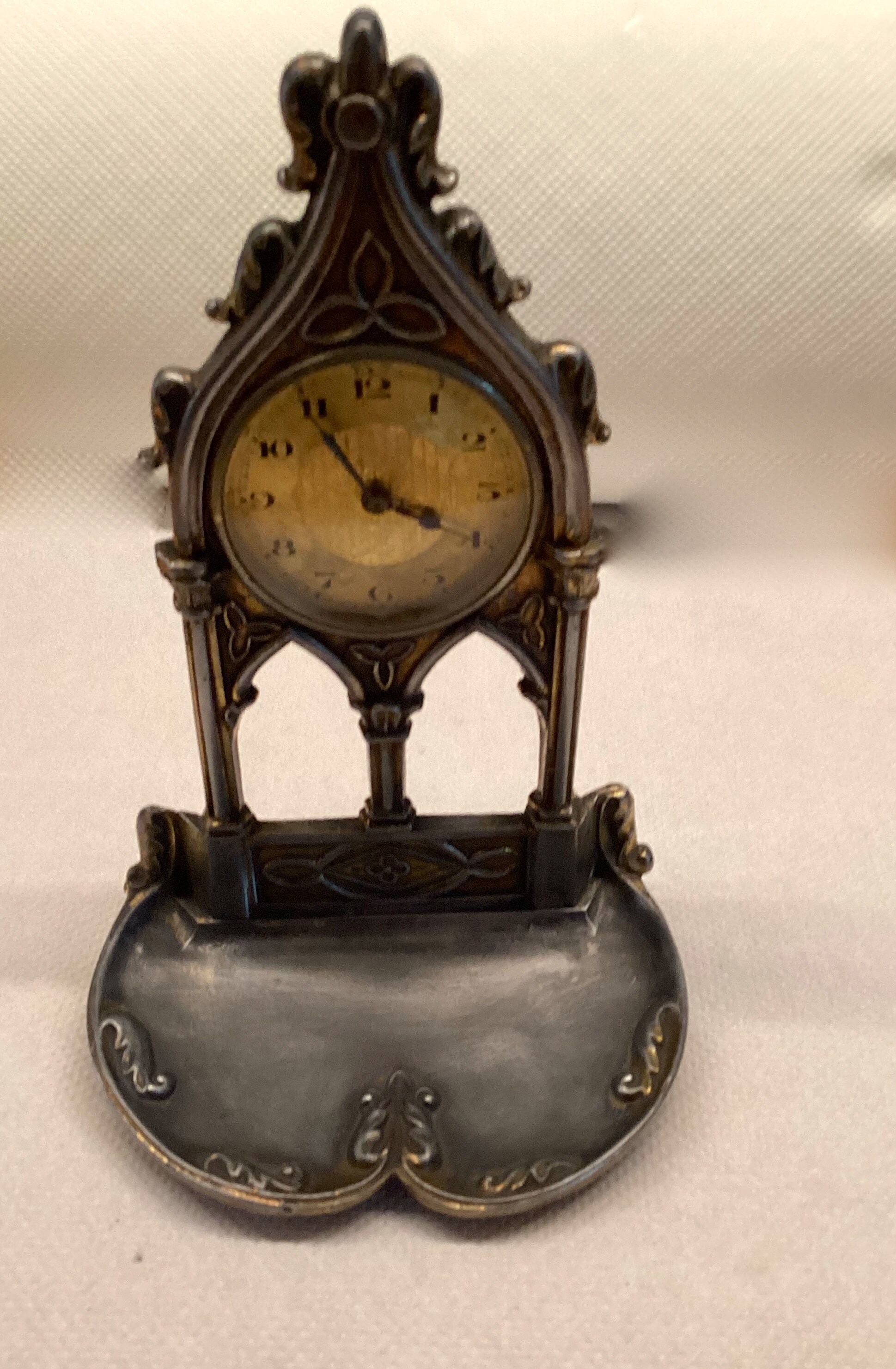 Antique Gothic Pin Tray Clock Art Nouveau Metal Ware - Etsy