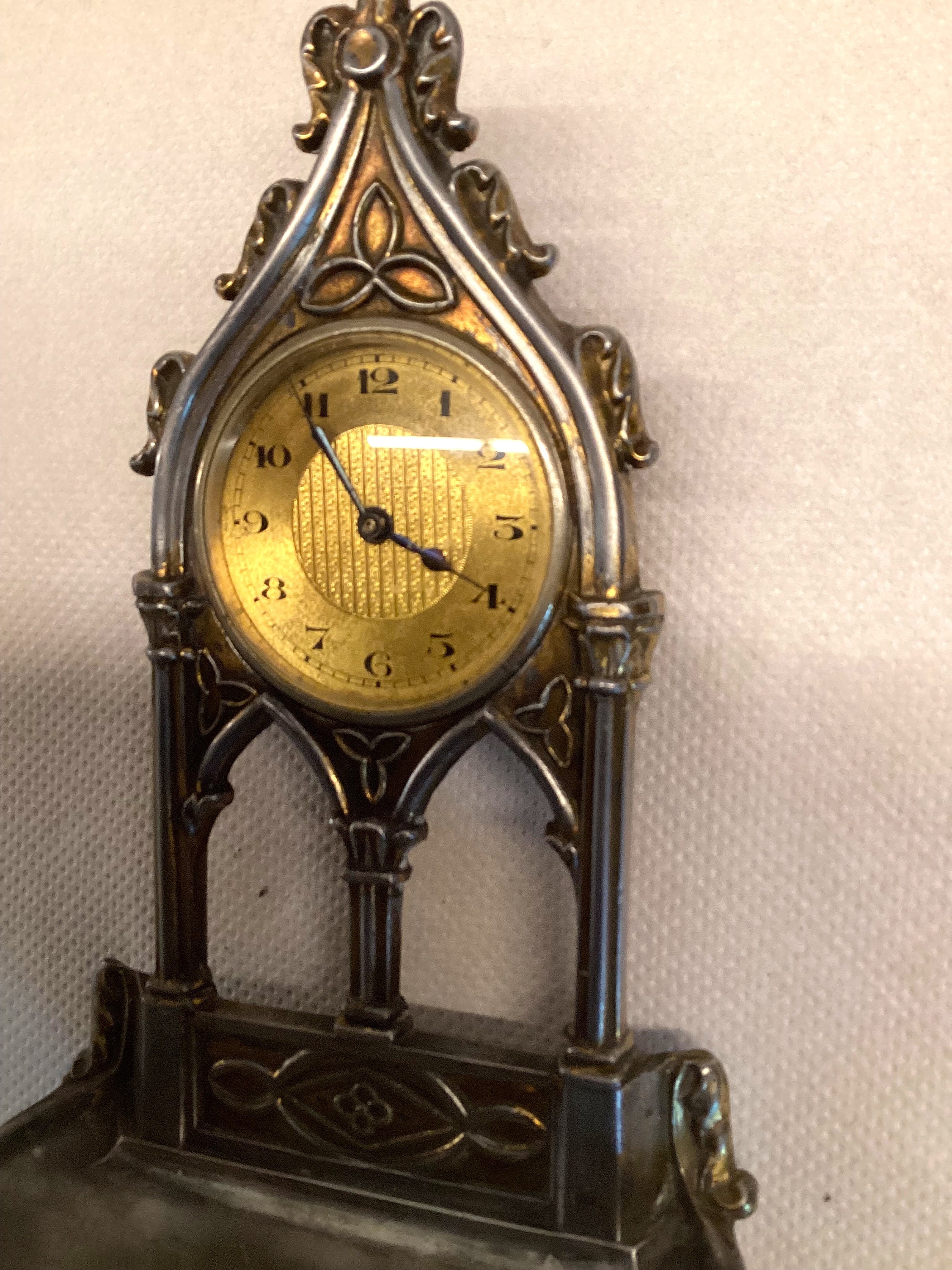 Antique Gothic Pin Tray Clock Art Nouveau Metal Ware - Etsy