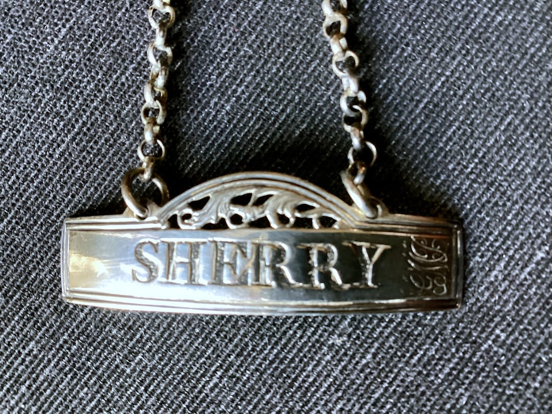 A George III Silver Sherry Wine Label London 1801 by Peter Ann and ...