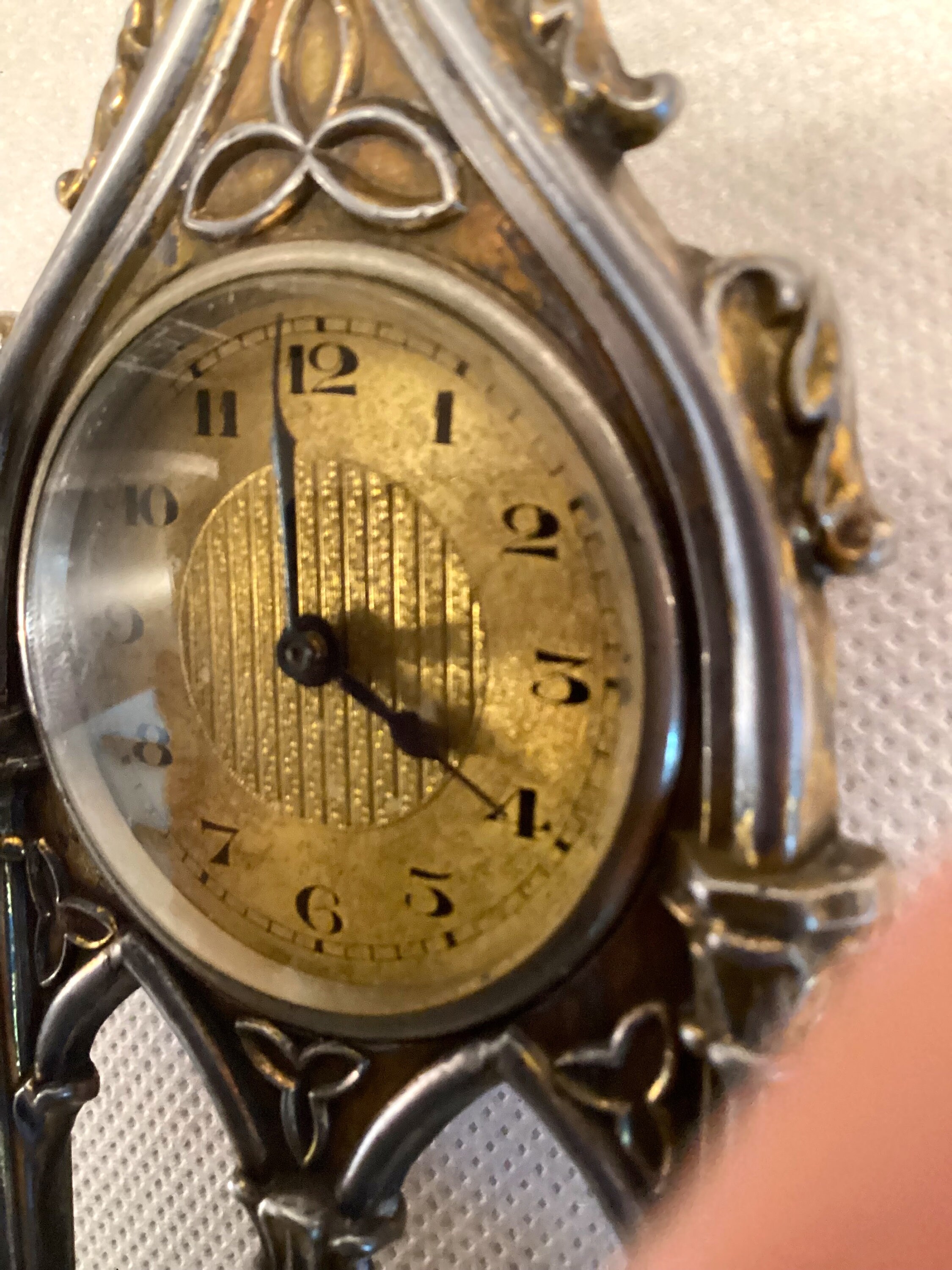 Antique Gothic Pin Tray Clock Art Nouveau Metal Ware - Etsy