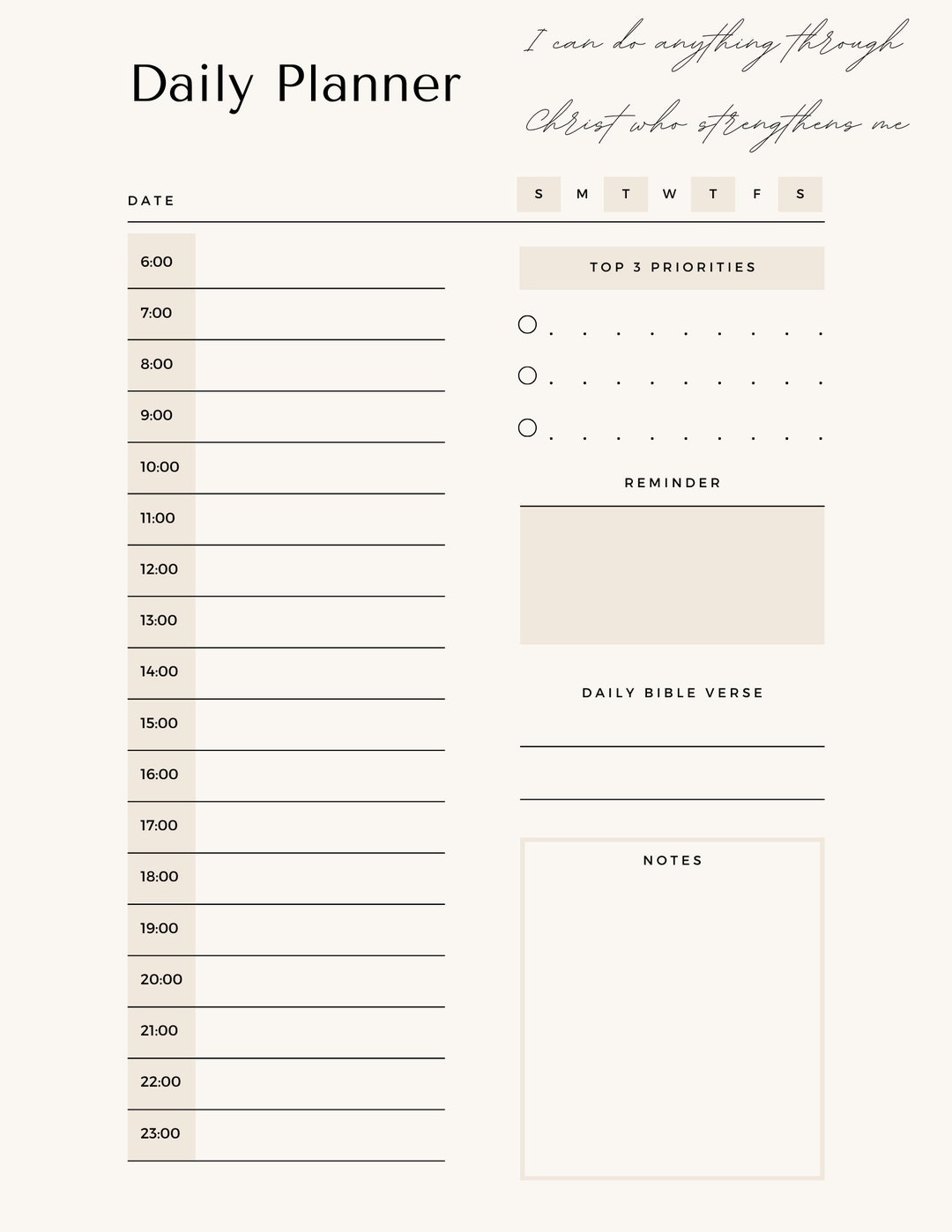 Bible Verse Daily Planner - Etsy