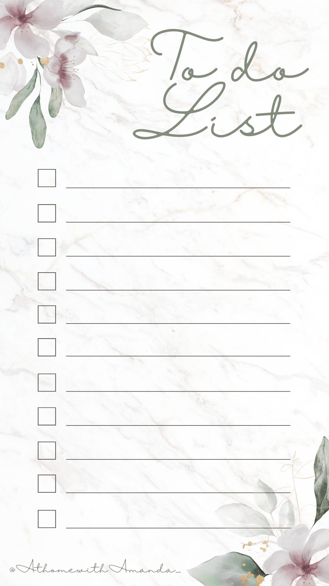 Floral to Do List - Etsy