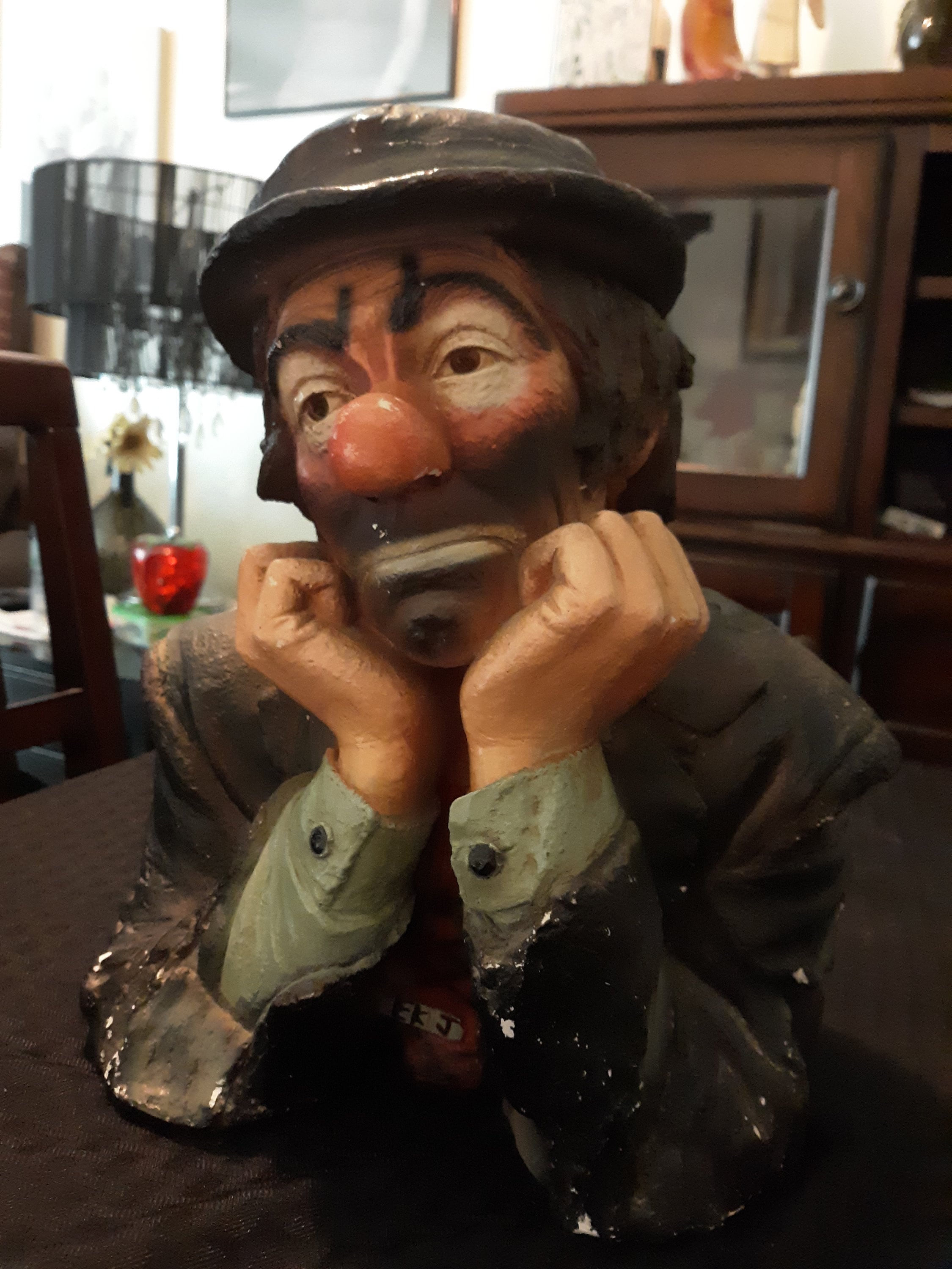 1987 Emmett Kelly Jr Head Bust of Sad Clown | Etsy