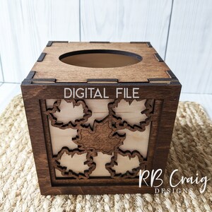 Tissue Box Cover Laser Svg File, Interchangeable Front Panel, Cube ...