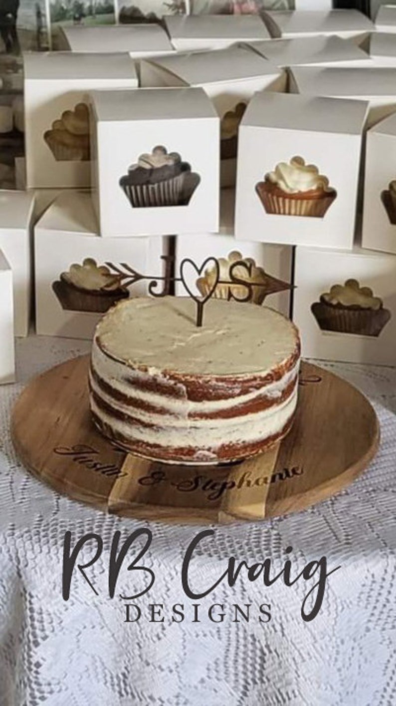 Custom Engraved Wedding Cake Tray Plate Cutting Board With - Etsy