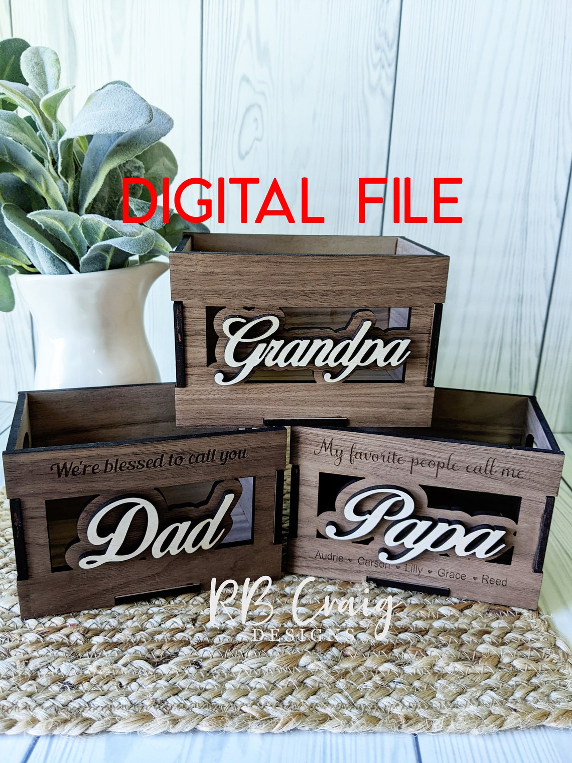 Father's Day Gift Basket Laser Cut Svg Digital File Dad - Etsy