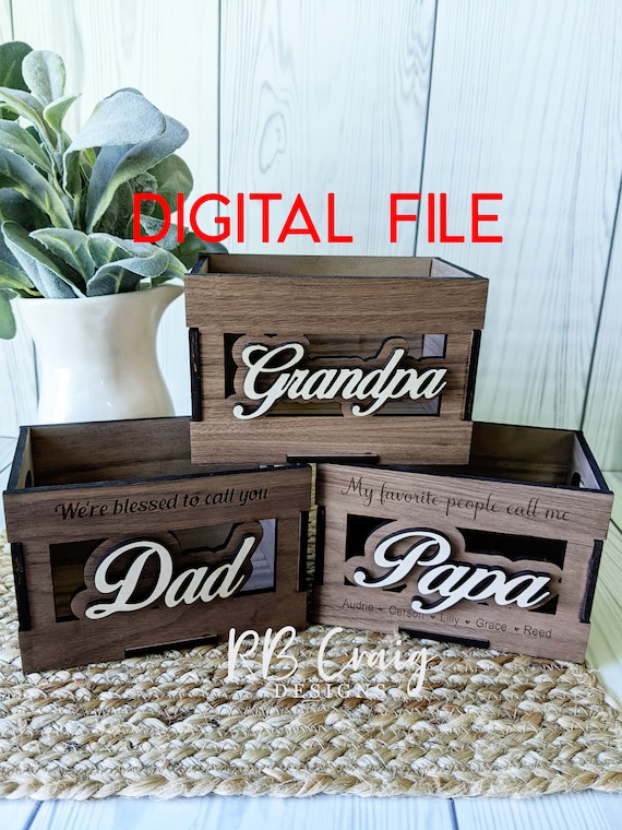 Father's Day Gift Basket Laser Cut Svg Digital File Dad - Etsy