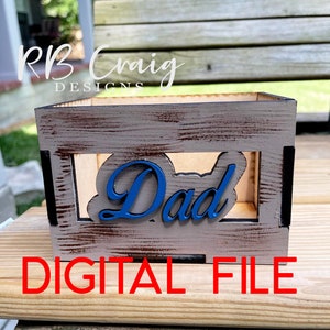 Father's Day Gift Basket Laser Cut Svg Digital File, Dad, Papa, Grandpa ...