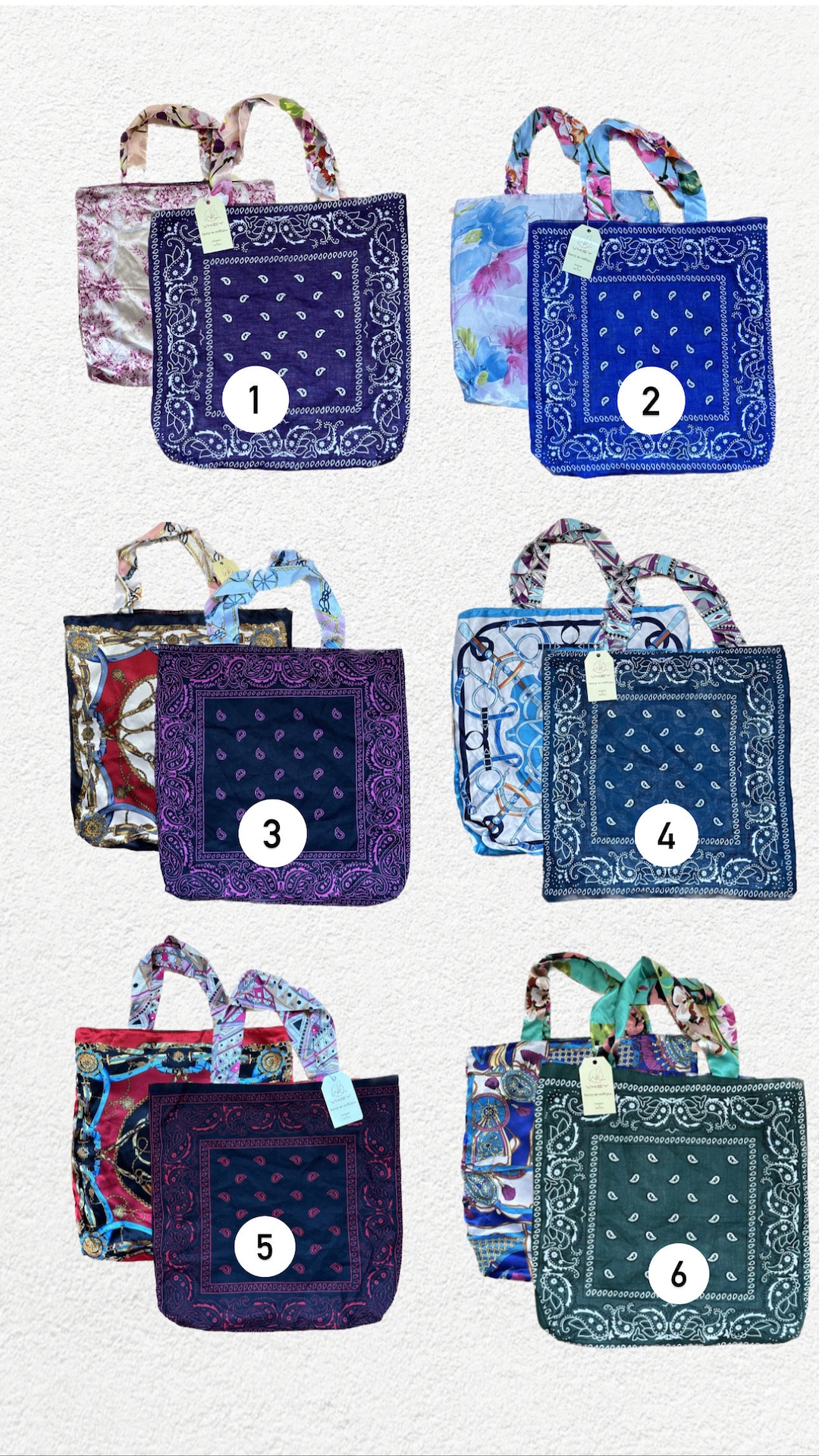 2-in-1 Tote Bag Reversible Two-sided Purse | Sustainable Zero Waste ...