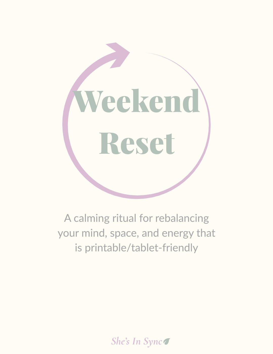 Weekend Reset Planner: Printable Routine and Reflection Template | Digital Download for Self ...