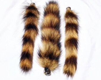 Raccoon Tail Keychain - Etsy
