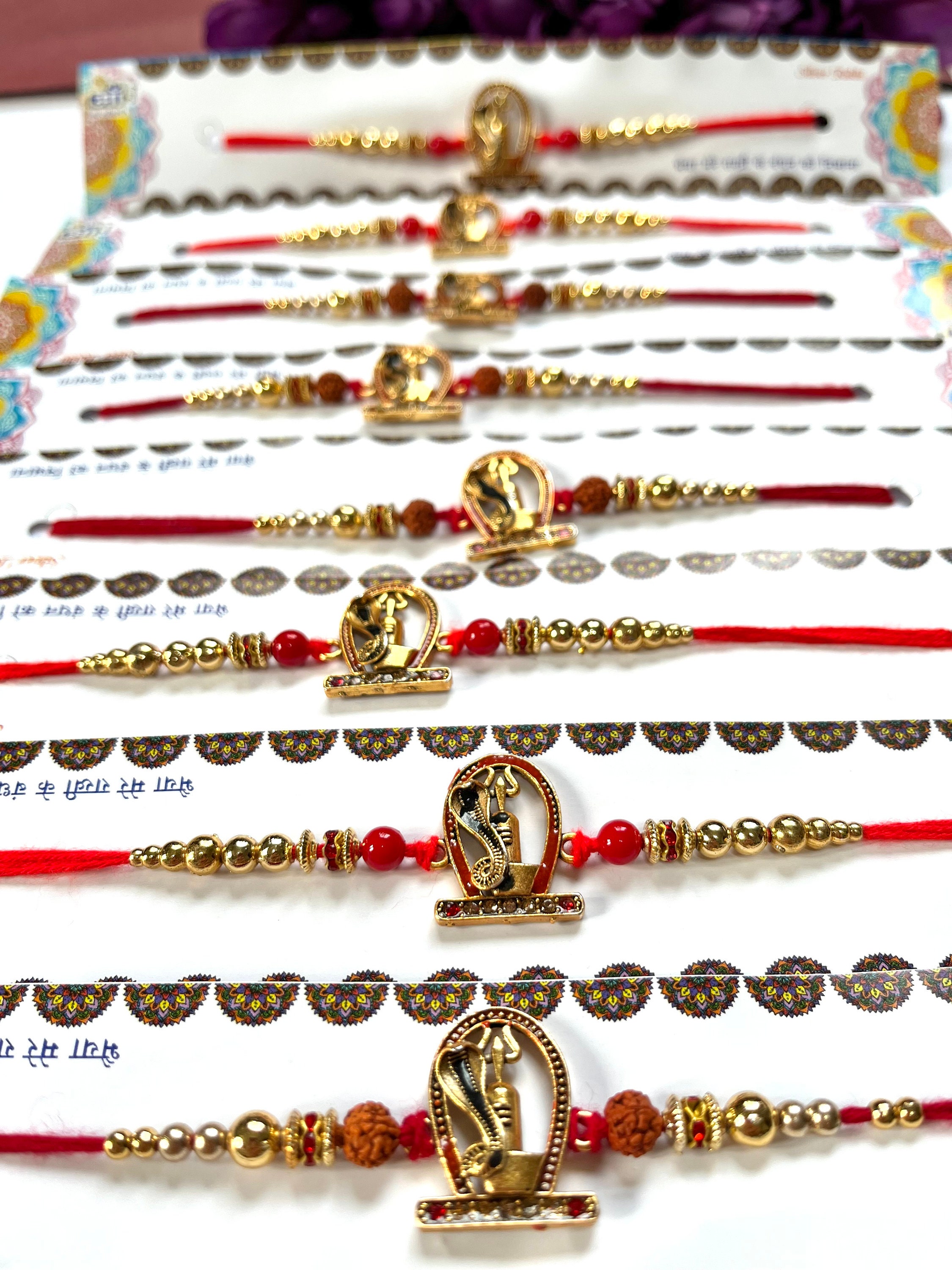 Shiv Rakhi for Hindu Festival Raksha Bandhan Dora Rakhadi Rakhee Wrist ...