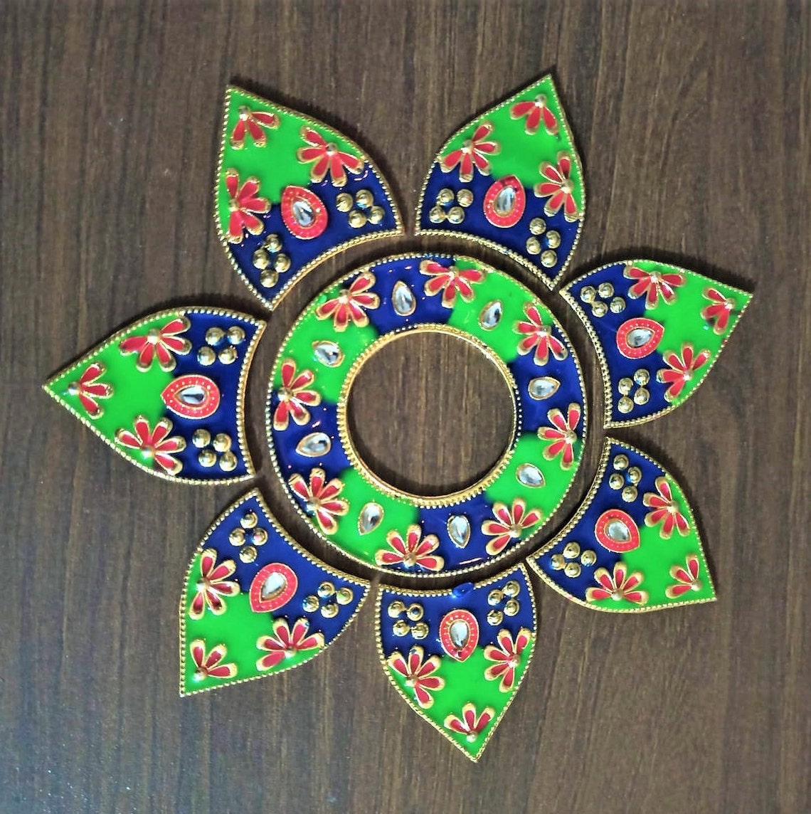 Meenakari Kundan Diwali Rangoli Rangoli Set for Diwali Home - Etsy