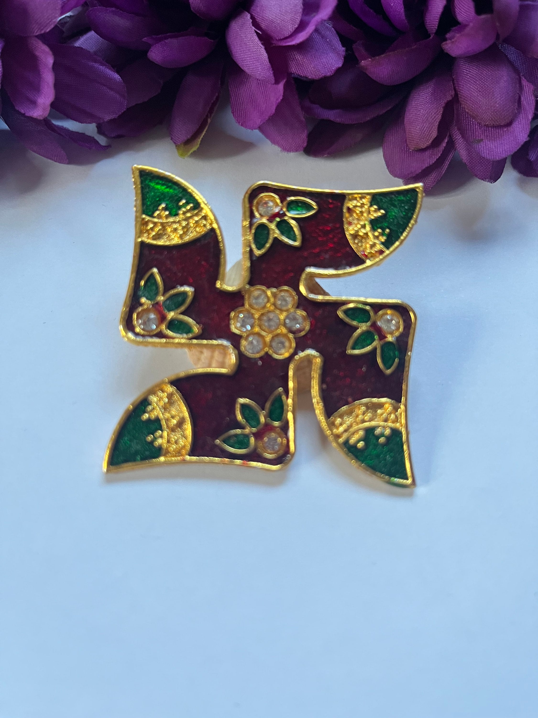 3 Pieces Meenakari Kundan Hindu Sathiyo Kalash Symbol for Front Door ...