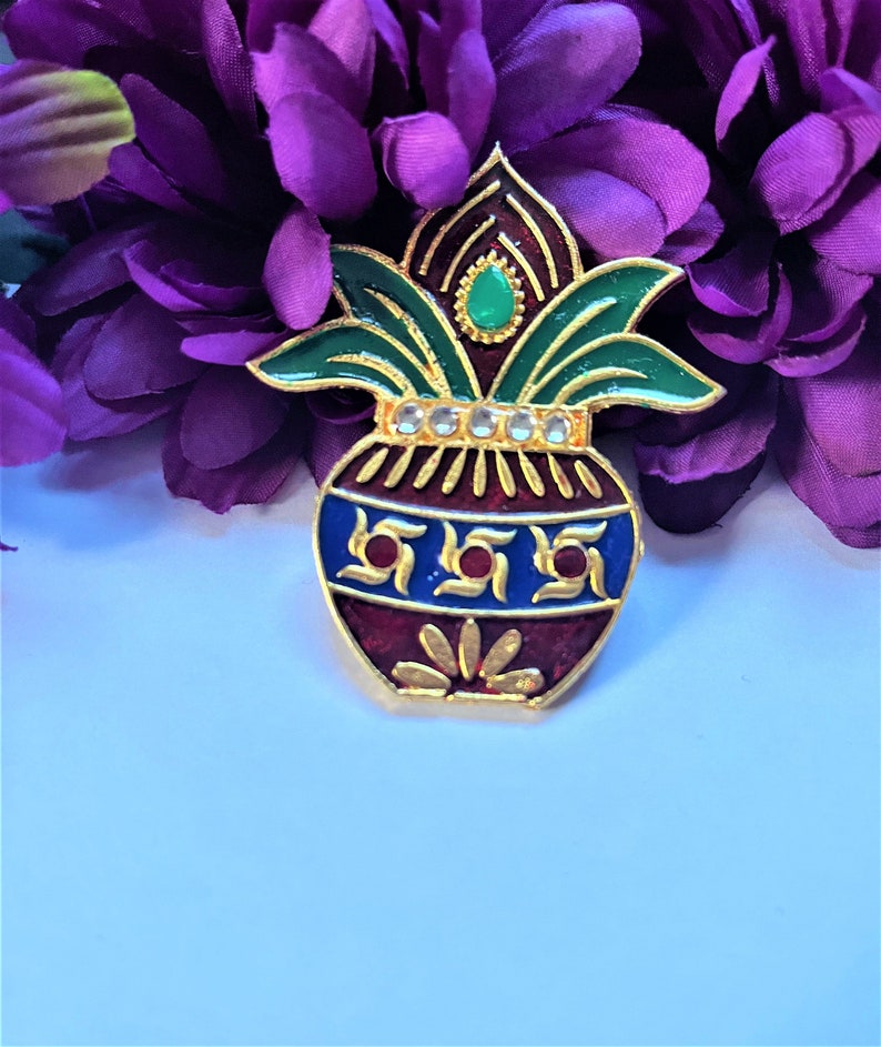 Meenakari Kundan Hindu Sathiyo Kalash Symbol for Front Door - Etsy