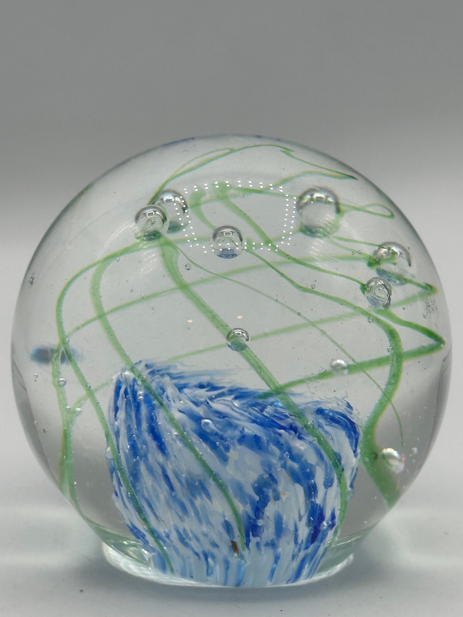 Vintage Large Glass Paperweight Hand Blown 2.5 - Etsy