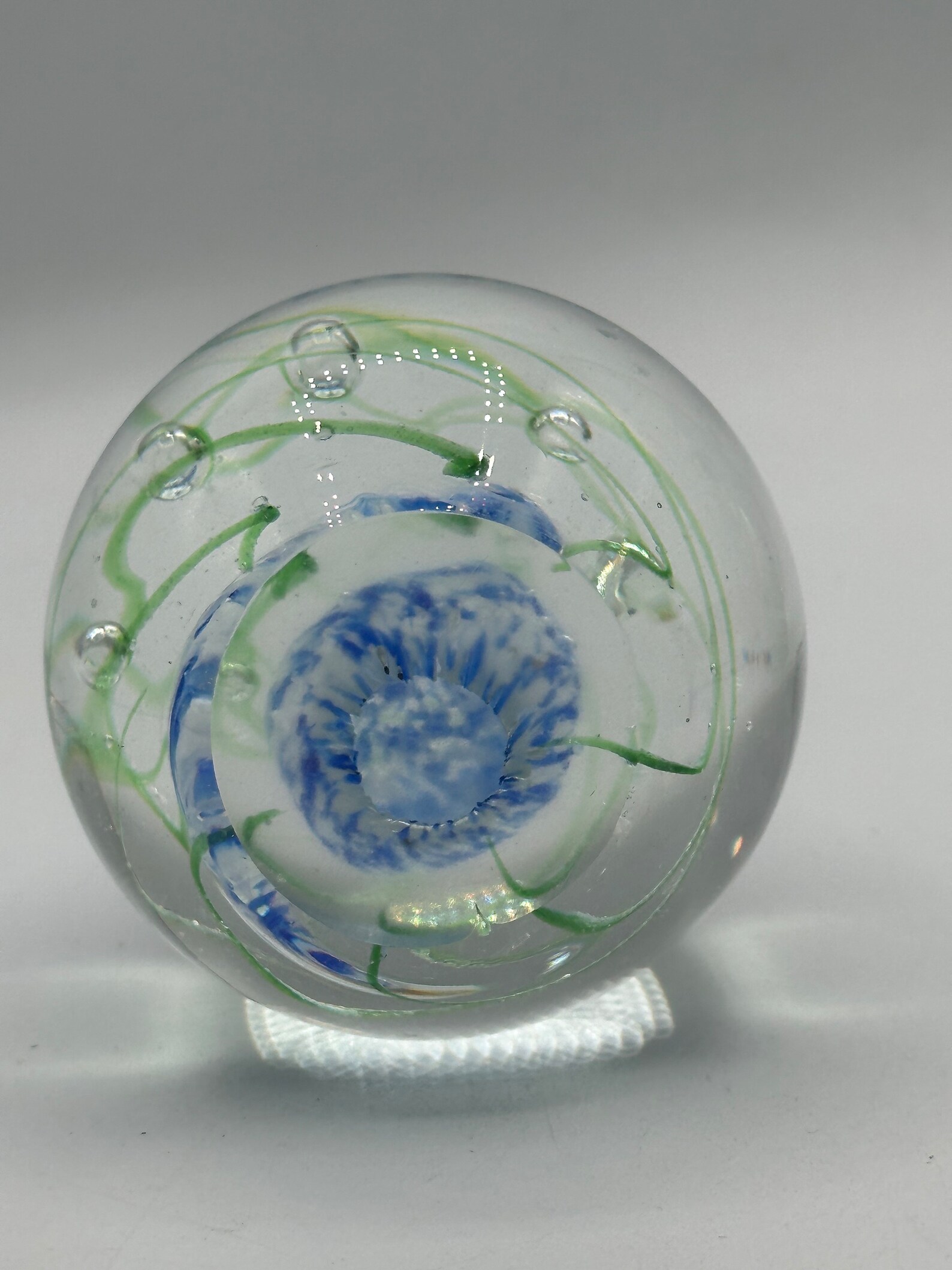Vintage Large Glass Paperweight Hand Blown 2.5 - Etsy