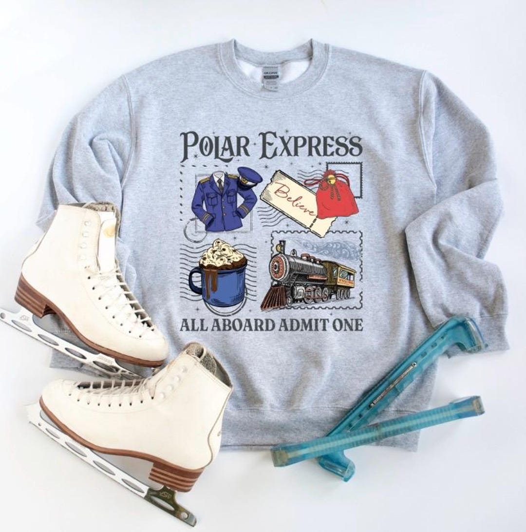 POLAR EXPRESS Crewneck Sweater, Family Matching Christmas Sweater - Etsy