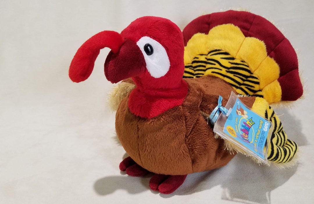 Webkinz Gobbler Turkey HM426 NWT Retired Seasonal Holiday Multicolor ...