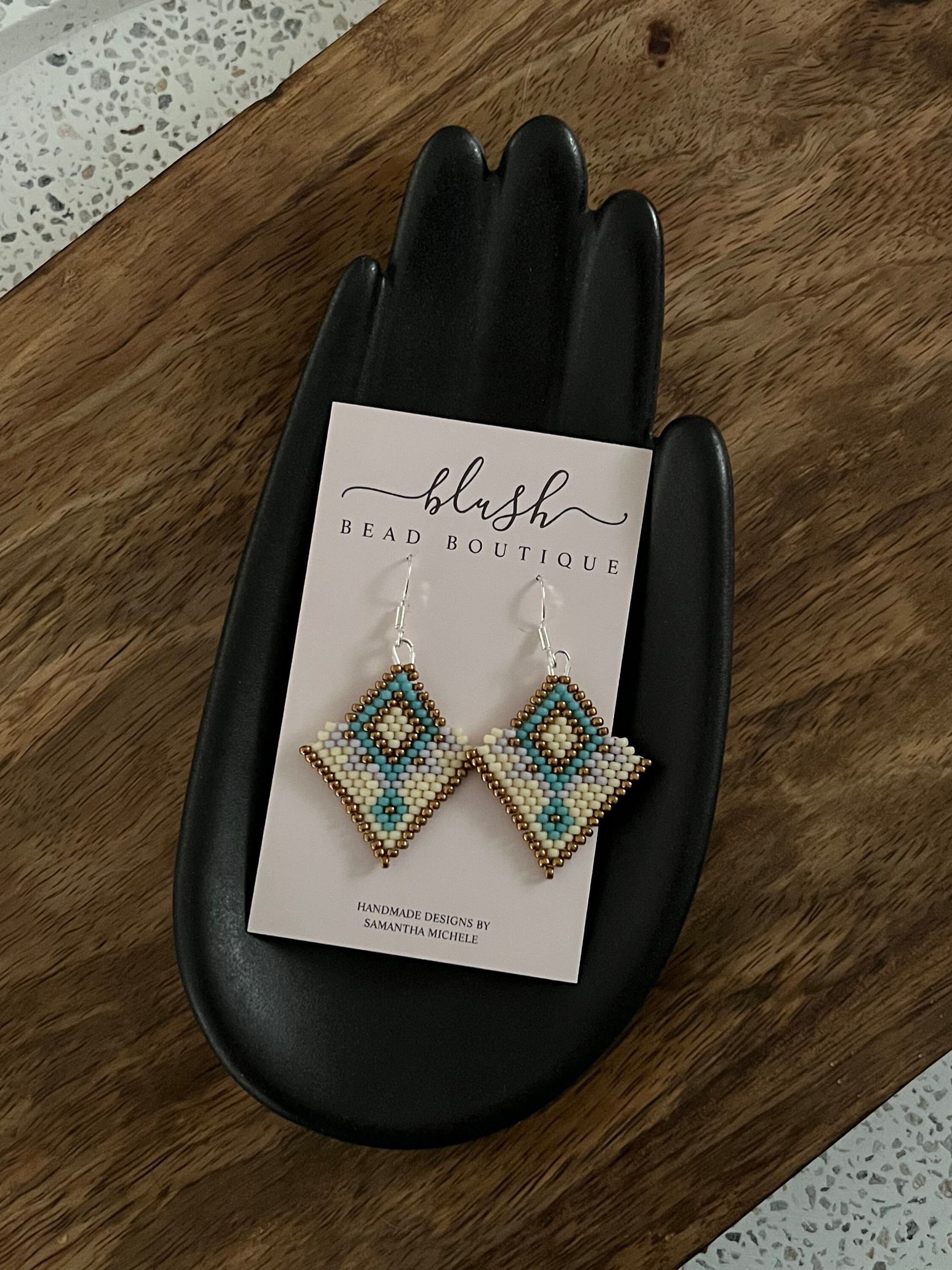 Mini Seed Bead Dangle Earrings - Etsy