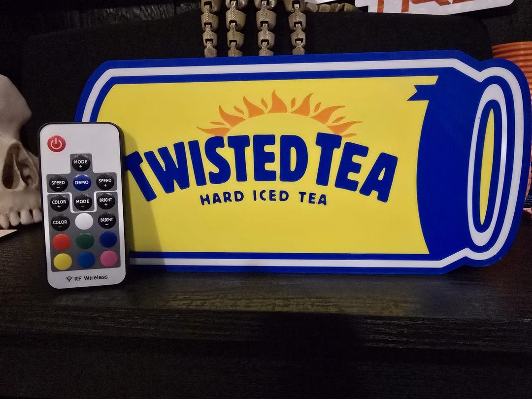 Custom 3d-printed Twisted Tea LED Sign – the Perfect Addition to Your ...