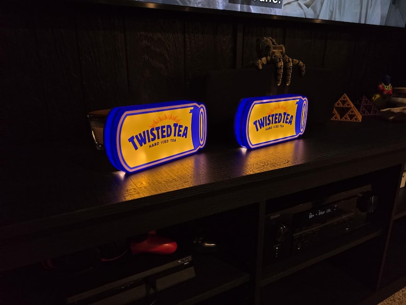 Custom 3d-printed Twisted Tea LED Sign – the Perfect Addition to Your ...