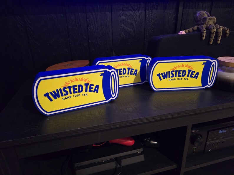 Custom 3d-printed Twisted Tea LED Sign – the Perfect Addition to Your ...