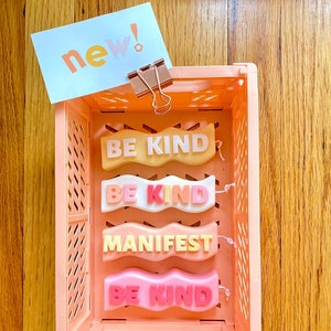 Wavy Wordy Candles Be Kind Candle Word Candles Manifest Candle 100% Soy ...