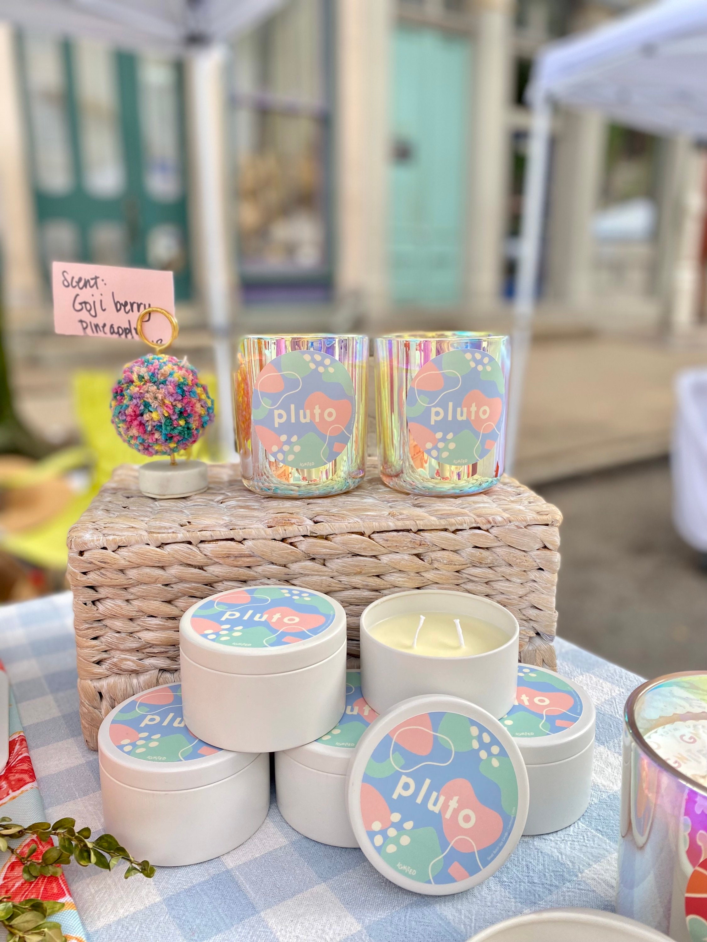 Pluto Soy Candle Goji Berry & Pineapple Scented Tropical Vegan Candles ...