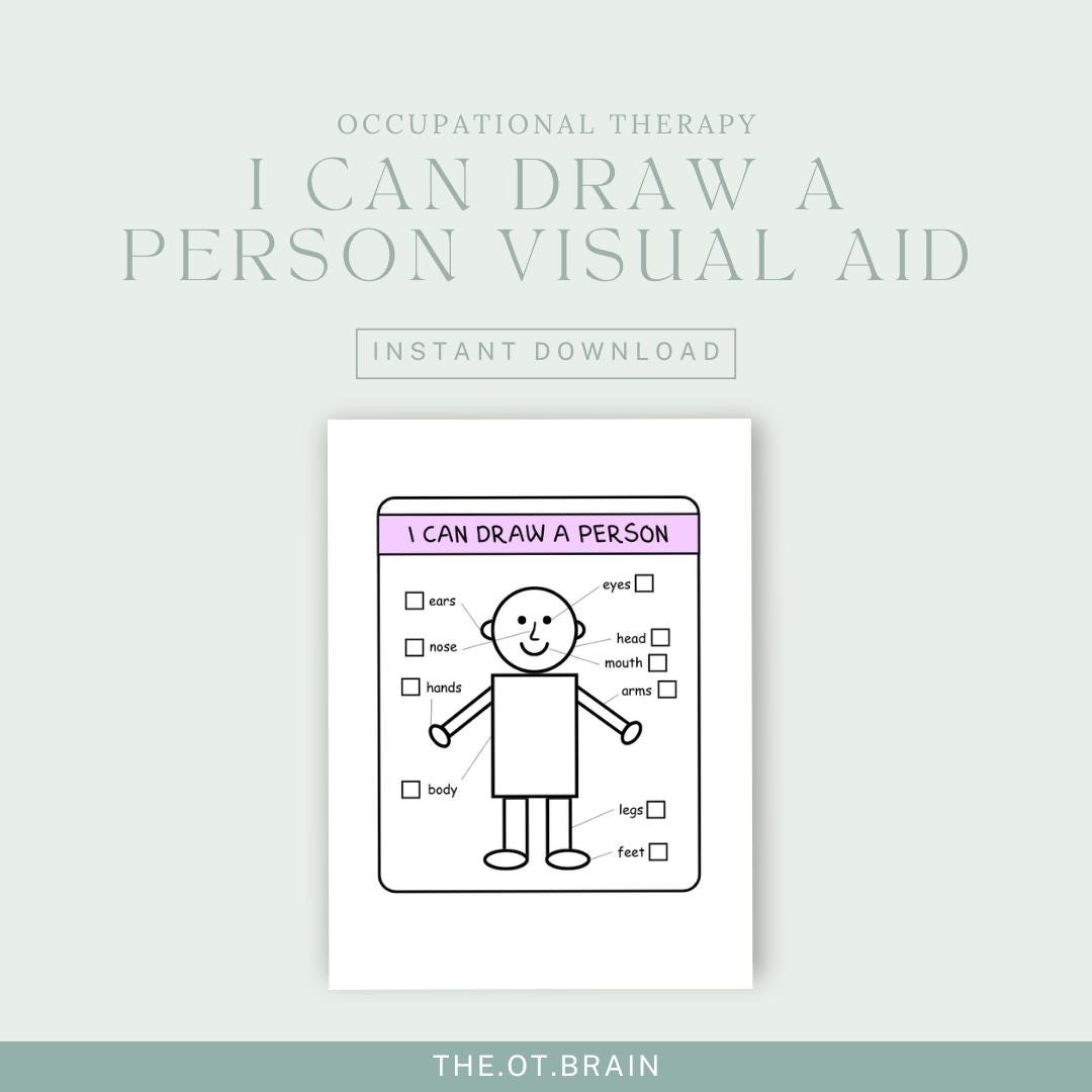 I Can Draw A Human Checklist, Occupational Therapy Craft & Intervention ...