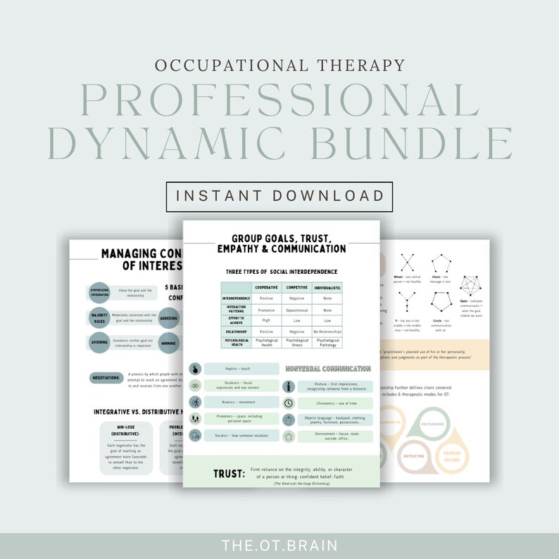 Occupational Therapy Professional Dynamic Bundle by OT Brain, Digital ...