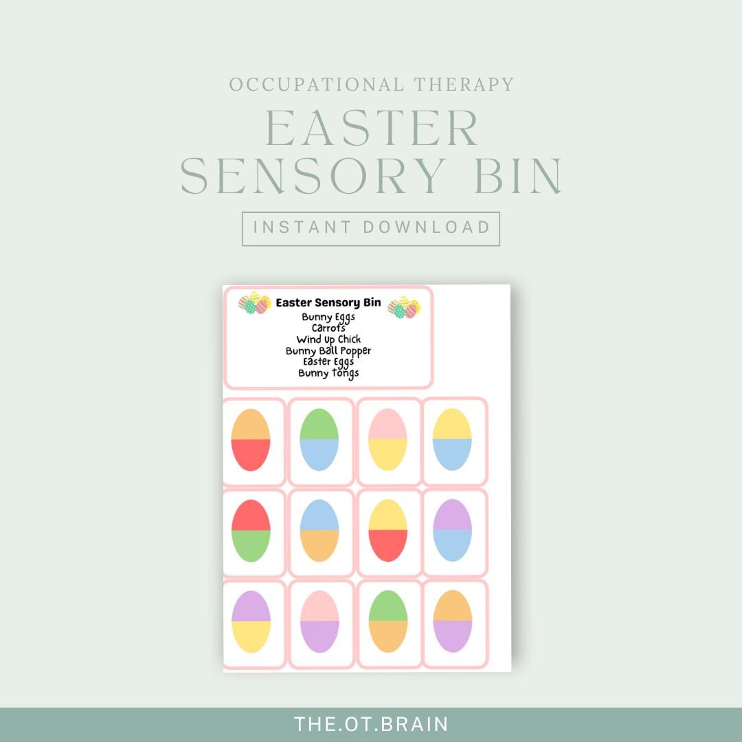 Easter Sensory Bin, Occupational Therapy Craft & Intervention by OT ...