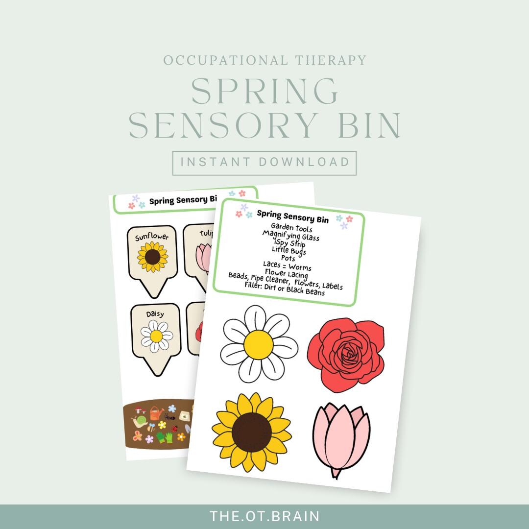 Spring Sensory Bin, Occupational Therapy Craft & Intervention by OT ...