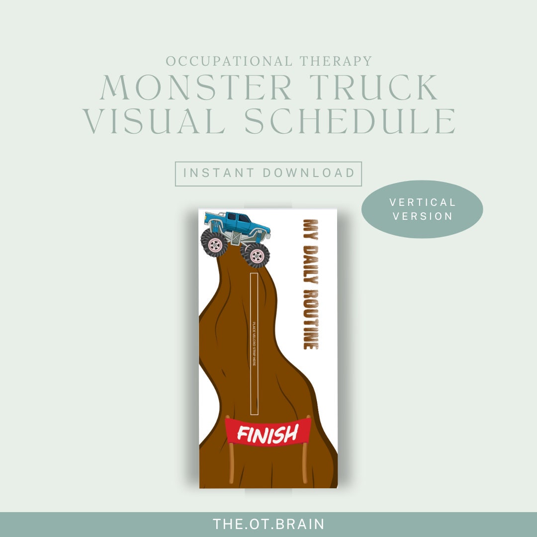 Monster Truck Visual Aid (vertical), Occupational Therapy Craft ...