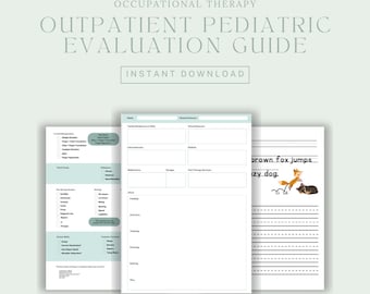 Pediatric Binder Section Organizer, Occupational Therapy Craft ...