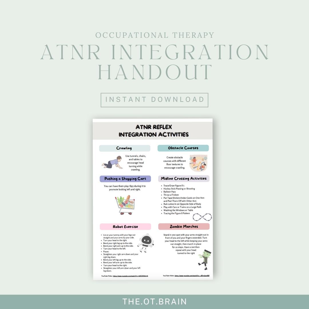 ATNR Reflex Integration Educational Parent Handout, Occupational ...