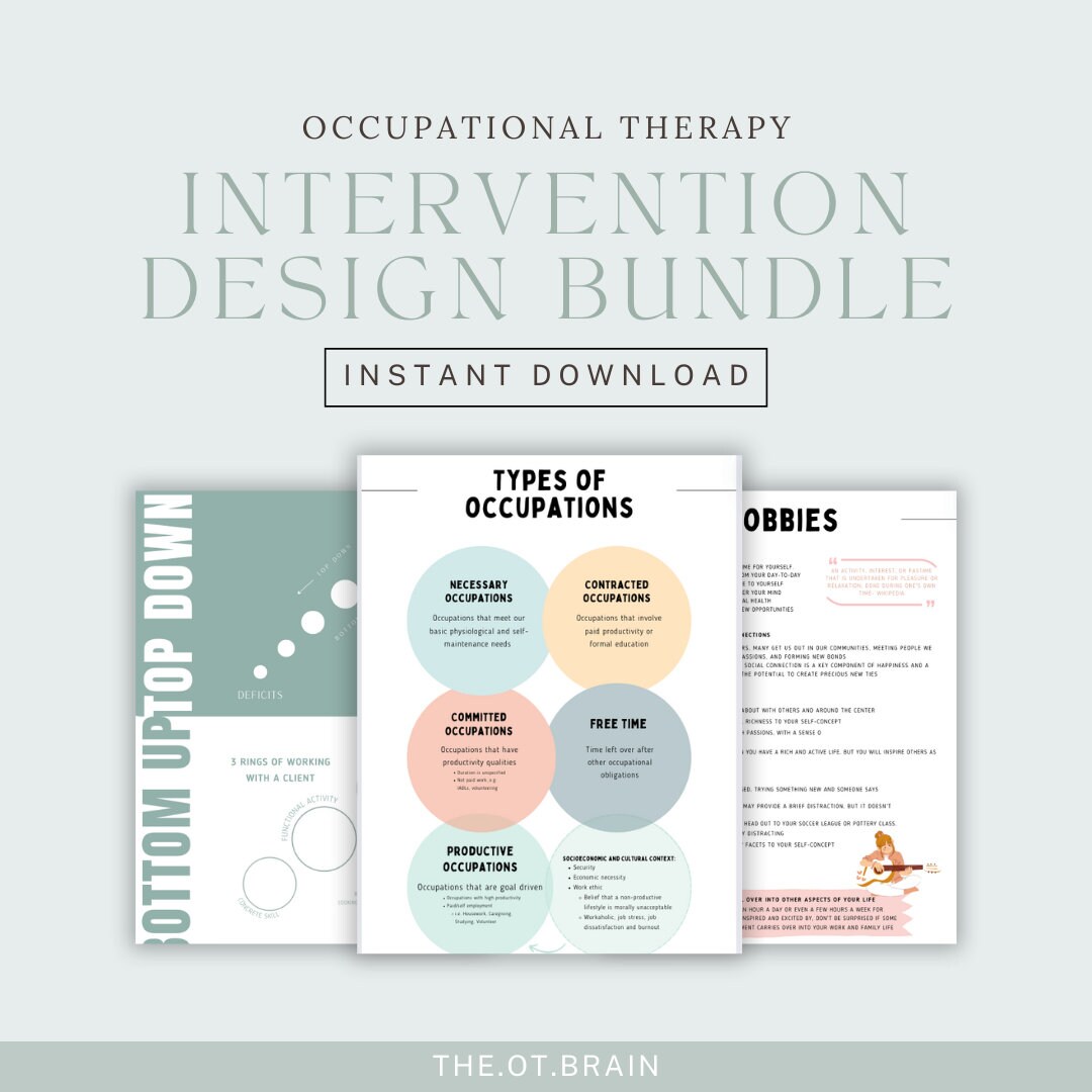 Occupational Therapy Intervention Design Bundle by OT Brain, Digital ...