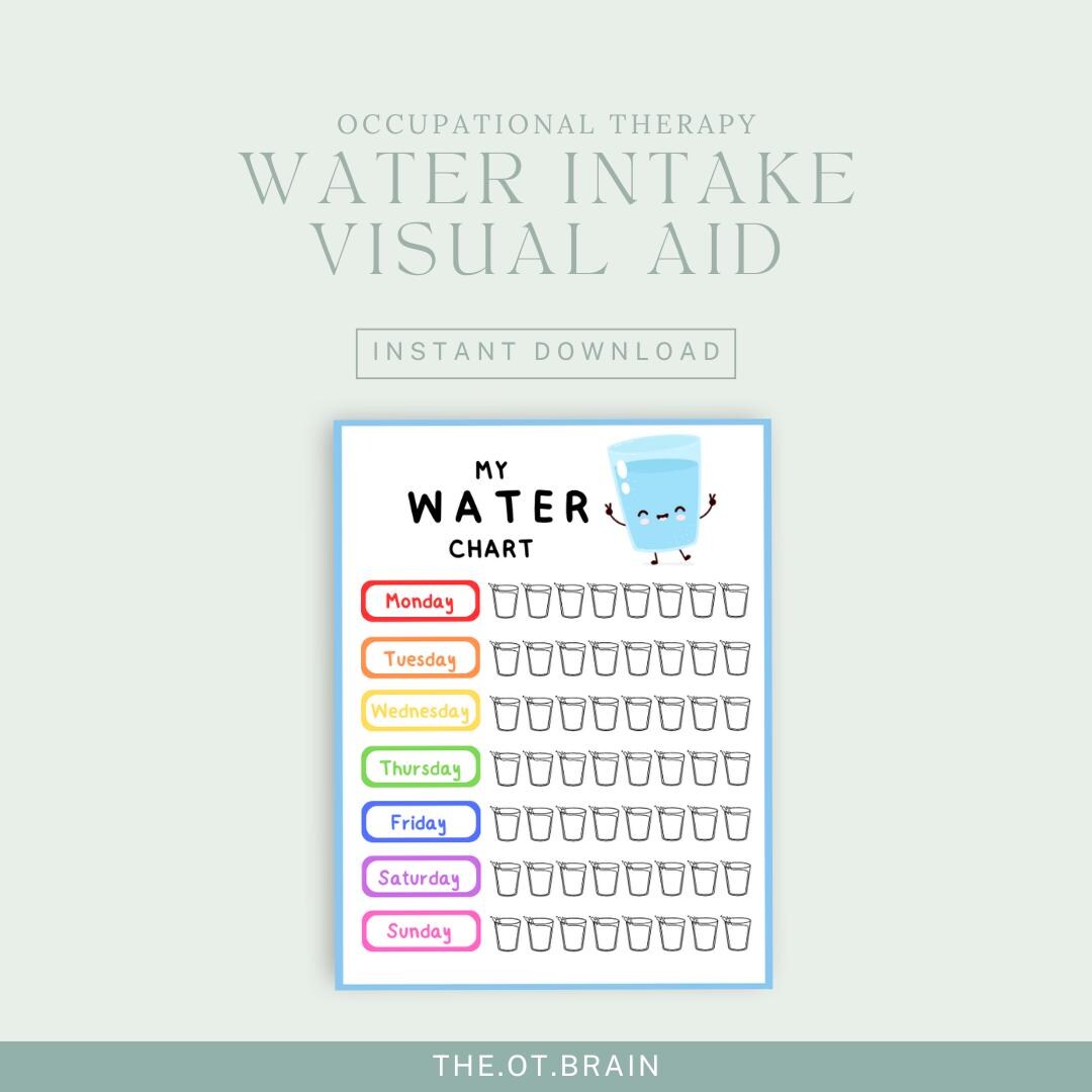 Water Intake Chart, Occupational Therapy Craft & Intervention by OT ...