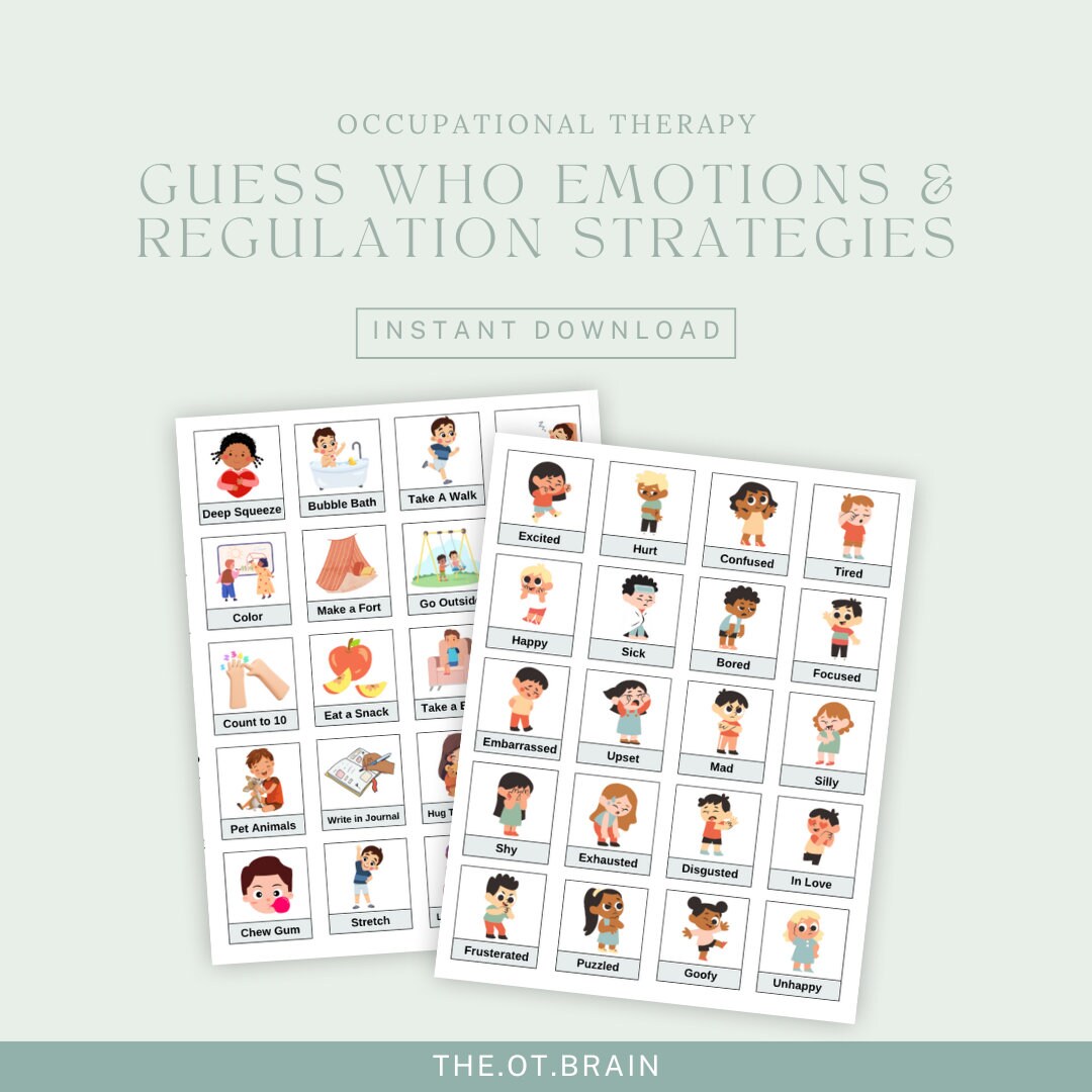 Guess Who - Emotion Version, Occupational Therapy Craft & Intervention ...
